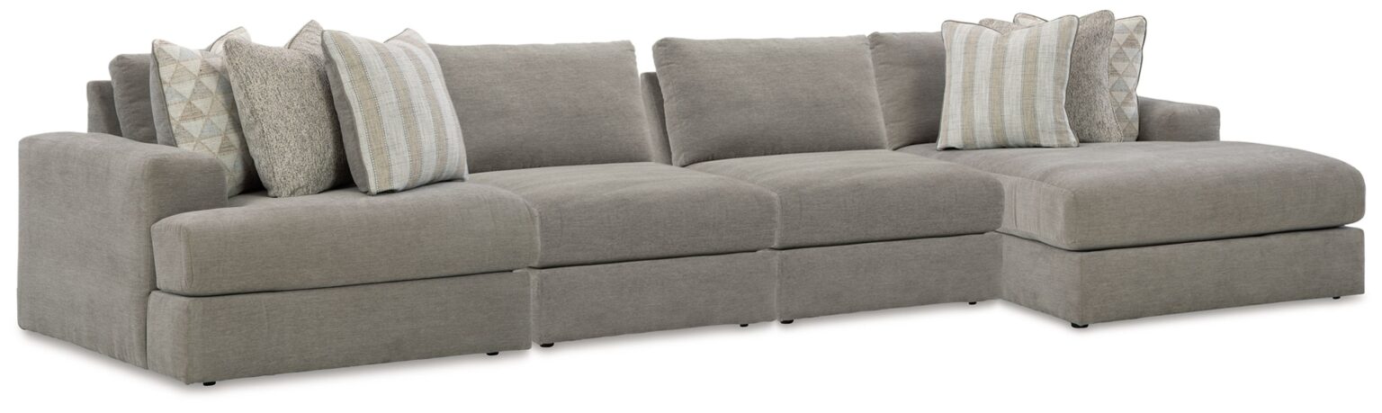 Avaliyah – Ash – 4-Piece Sectional With Raf Corner Chaise | Bruce's ...